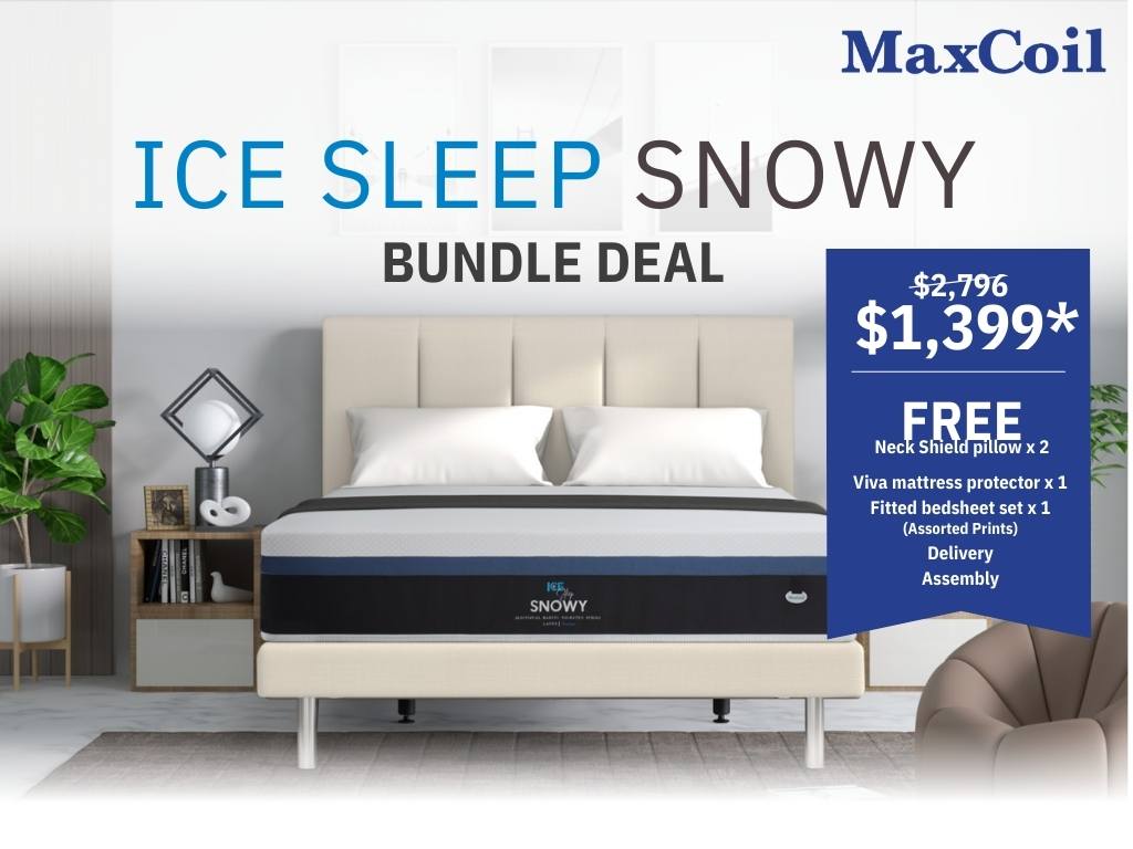 MaxCoil Ice Sleep Snowy Bundle | 10" Cooling Mattress Set – Sleep Space