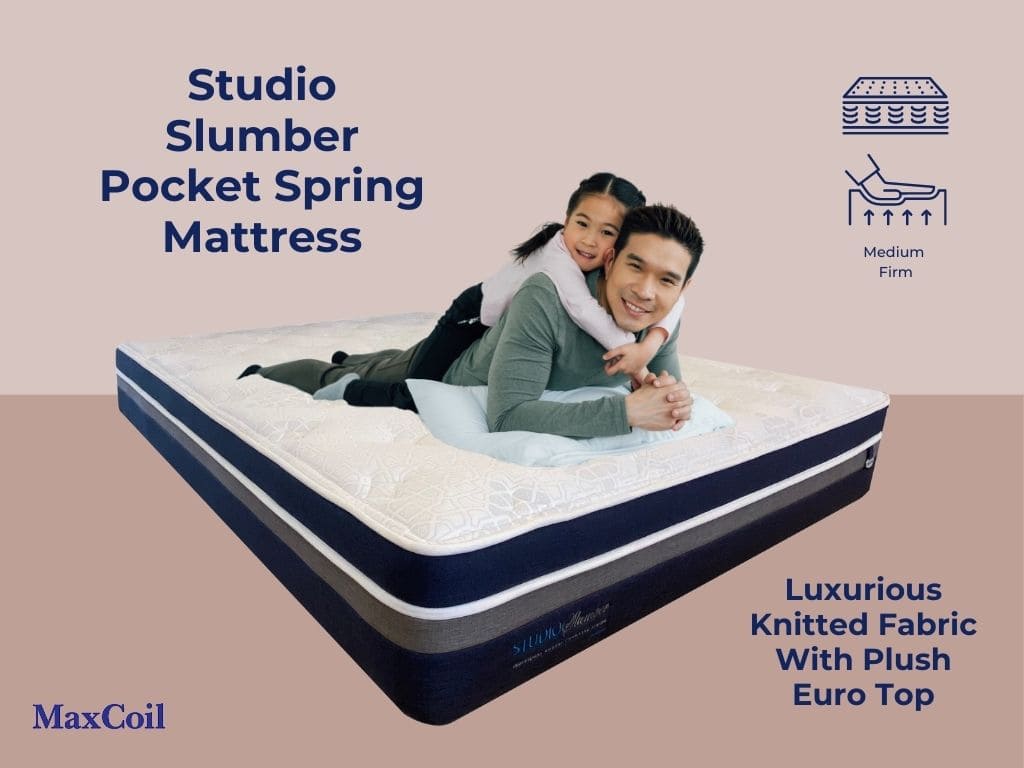 MaxCoil Studio Slumber with Plush Euro Top Pocket Spring Mattress ...