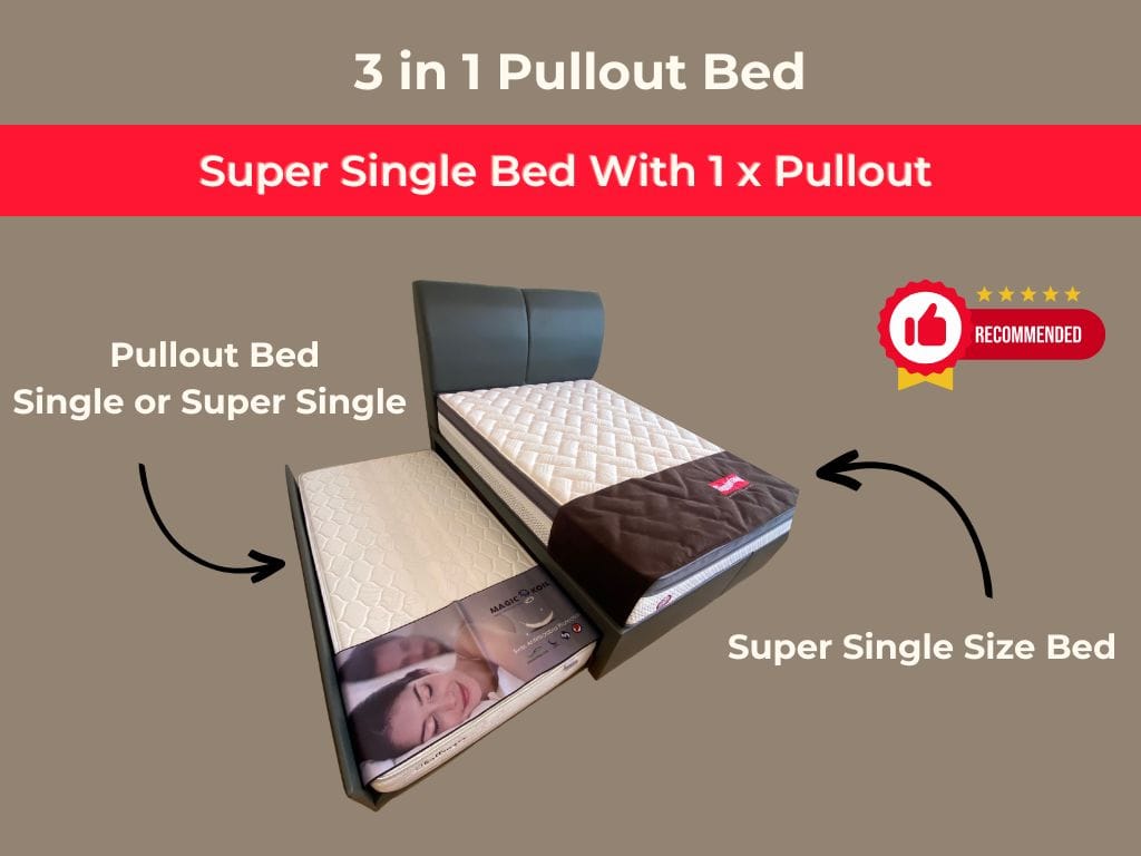 Sleepy Night Super Single Bed | SS or Single Pullout | Sleep Space