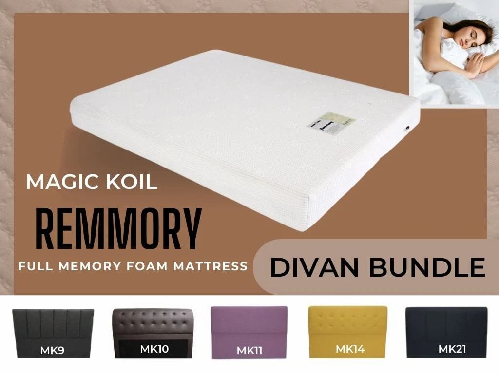 Magic Koil Remmory Bundle | 8" Memory Foam Divan Bed Set – Sleep Space